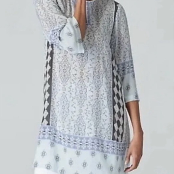 J. Jill | Tops | Jjill Sea Glass Mixed Print Tunic Large Petite | Poshmark